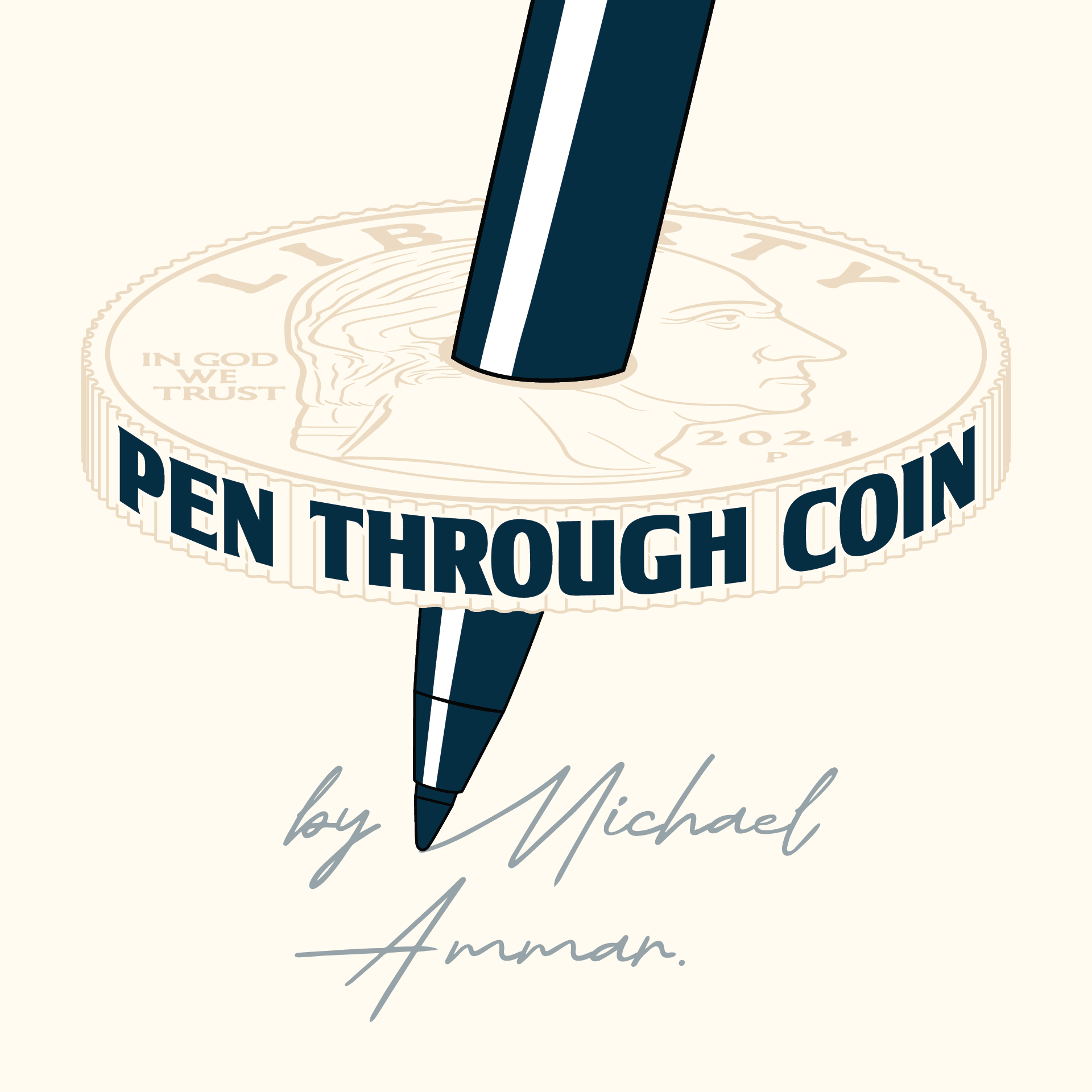 Pen Through Coin by Michael Ammar – Penguin Magic Wholesale